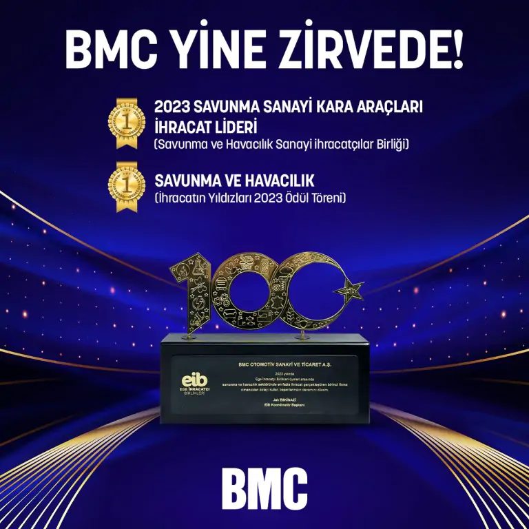 BMC, SAVUNMA SANAYİ KARA ARAÇLARI İHRACATINDA ZİRVEDEKİ YERİNİ KORUDU - BMC